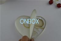China Custom Heart Shaped Coin Display Box 130x130x25mm Satin with Embroidered Logo for sale