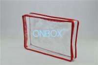China Transparent Square PVC Zippered Packaging Bags 345x215x60mm for Stationery Books Toys Gifts for sale