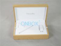 China Luxury High Gloss Wooden Gift Box with Burl Veneer for Watch Pen and Cufflinks Set 255x156x70mm for sale