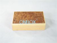 China Luxury High Gloss Wooden Gift Box with Burl Veneer for Watch Pen and Cufflinks Set 255x156x70mm for sale