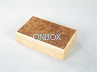 China Luxury High Gloss Wooden Gift Box with Burl Veneer for Watch Pen and Cufflinks Set 255x156x70mm for sale