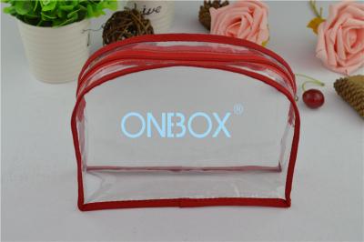China Customized Size Clear PVC Handbag W / Zipper For Beach Products / Makeup for sale