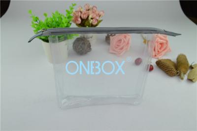 China Transparent PVC Zipper Bag 190x45x185mm for Documents Files Stationery for sale