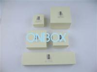 China Custom White Velvet Cardboard Jewelry Box for Ring Necklace Bracelet Earring Display for sale