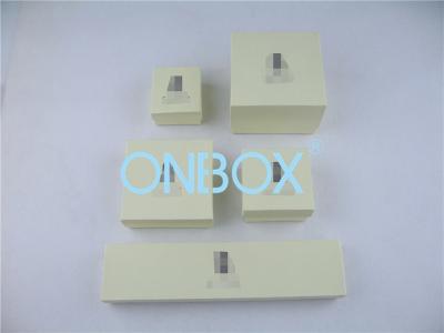 China Custom White Velvet Cardboard Jewelry Box for Ring Necklace Bracelet Earring Display for sale
