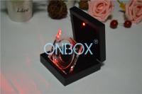 China Custom Luxury Painted Wooden LED Display Box 93x93mm for Coins Jewelry Gifts for sale