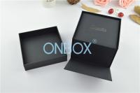 China Custom Single Watch Box 120x120x90mm Rigid Plastic with Soft Pillow and Hot Stamping Logo for sale