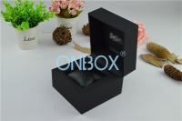 China Custom Single Watch Box 120x120x90mm Rigid Plastic with Soft Pillow and Hot Stamping Logo for sale