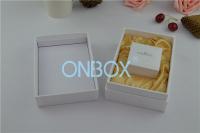 China White Luxury Jewelry Packaging Box Set 110x160x60mm Rigid Cardboard for Ring Necklace Earring for sale