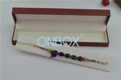 China Removable Insert Cardboard Luxury Jewellery Packaging Boxes For Bracelet Dark Red for sale