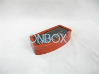 China Brown High Gloss Wooden Watch Collection Case With Luxury Adjustable Pillows for sale
