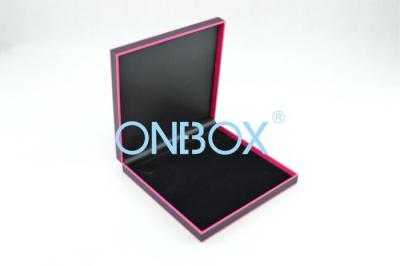 China Customizable Black Cardboard Jewelry Box 191x194x36mm with Velvet Insert for sale