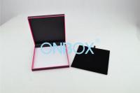 China Customizable Black Cardboard Jewelry Box 191x194x36mm with Velvet Insert for sale