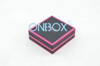 China Decorative Earring Cardboard Jewelry Boxes Black Velvet Insert for sale