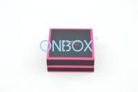 China Decorative Earring Cardboard Jewelry Boxes Black Velvet Insert for sale