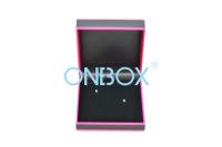 China Decorative Earring Cardboard Jewelry Boxes Black Velvet Insert for sale