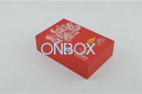China Custom Luxury Printed Gift Box Chinese Red with Removable Pad Insert 150x100x42mm for sale