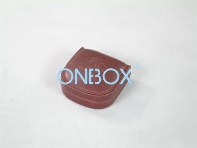 China Custom Single Coin Display Case 90x90x30mm PU Leather Luxury Gift Box with Embossed Logo for sale