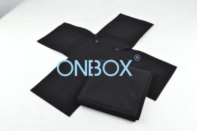 China Folding Necklace Jewelry PVC Packaging Bags with Micro Suede 155x170mm for sale