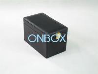 China Black Gift Luxury Packaging Boxes Beige Velvet Liner With Metal Lock for sale