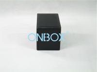 China Black Gift Luxury Packaging Boxes Beige Velvet Liner With Metal Lock for sale
