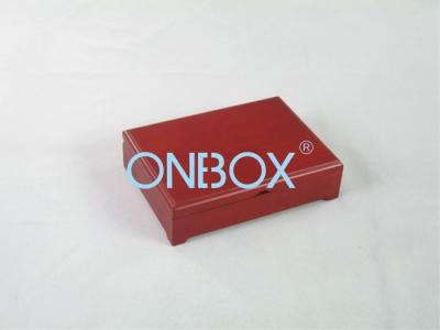 China Custom Wine Red Matte Wooden Gift Box for Jewelry Set Packaging 220x160x56mm for sale