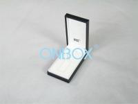 China Custom Luxury Necklace Gift Box 77x143x35mm with Soft Interior and Hot Stamping Logo for sale