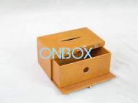 China Folding Cardboard Packing Boxes / Card Gift Box With Inner Drawer Tray for sale