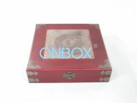China Retro Chinese Style Painted Wooden Decorative Gift Box 340x340x80mm for Jewelry Necklace for sale