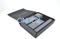 China Black Paper Printed Gift Boxes Foldable with Inner Boxes 340x265x84mm for sale