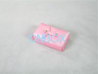 China Pink Lovely Leather Jewelry Packaging Boxes with Removable Tray for sale