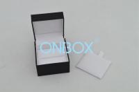 China Customizable Retail Jewelry Packaging Box 75x75x65mm with Hinge Closure for sale
