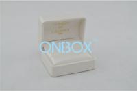 China Finger Ring Leather Jewelry Boxes Packaging 60mm x 55mm x 47mm for sale