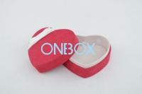 China Custom Heart Shaped Butterfly Jewelry Box 100x100x45mm Faux Suede Cardboard for sale