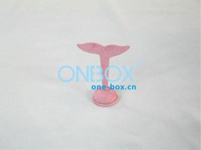 China Pink Whale Tail Earring Display Bust 90x46x125mm Jewelry Stand for Shop for sale