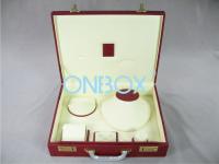 China Leather Window Jewelry Display Stands Jewelry Carry Case Customized for sale