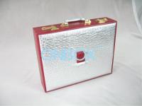 China Leather Window Jewelry Display Stands Jewelry Carry Case Customized for sale