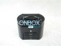 China Customizable PU Leather Jewelry Box 262x160x202mm with Mirror and Lock for Travel for sale