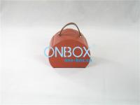 China Luxury Leather Jewelry Boxes / Mirror Travel Makeup Bag Packaging for sale