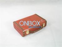 China Handicraft Luxury Cosmetic Box /  Multi Color Leather Makeup Case With Mirror for sale