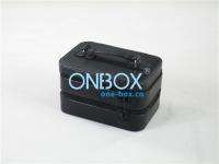 China Professional Leather Jewelry Boxes Zipper Cosmetic Case With Handle for sale