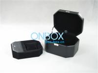 China Embossed PU Leather Watch Box 260x210x140mm with Removable Tray for sale