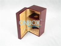 China Gift Solid Wood Wine Case High Gloss Painting With Logo Engraved for sale