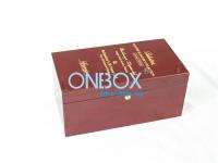 China Gift Solid Wood Wine Case High Gloss Painting With Logo Engraved for sale