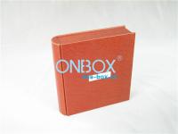 China Leather Wine Packaging Box Personalized Book Shape Gift Box 295x310x80mm for sale