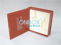 China Leather Wine Packaging Box Personalized Book Shape Gift Box 295x310x80mm for sale