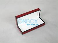 China Red Wooden Pen Custom Packaging Boxes Clear Wood Grain Veneer for sale