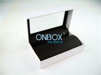 China White Cardboard Ladies Watch Box with C ring insert , Paper Gift Box for sale
