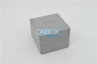 China Custom Grey Square Watch Gift Box 120x120x85mm with Velvet Pillow Insert for sale
