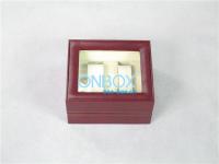 China Red Engraved Cardboard Luxury Watch Packaging Transparent PVC Window for sale